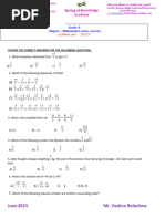 Grade 7 term 1 2025 MATHEMATICS BASELINE TEST-1 | PDF | Elementary ...