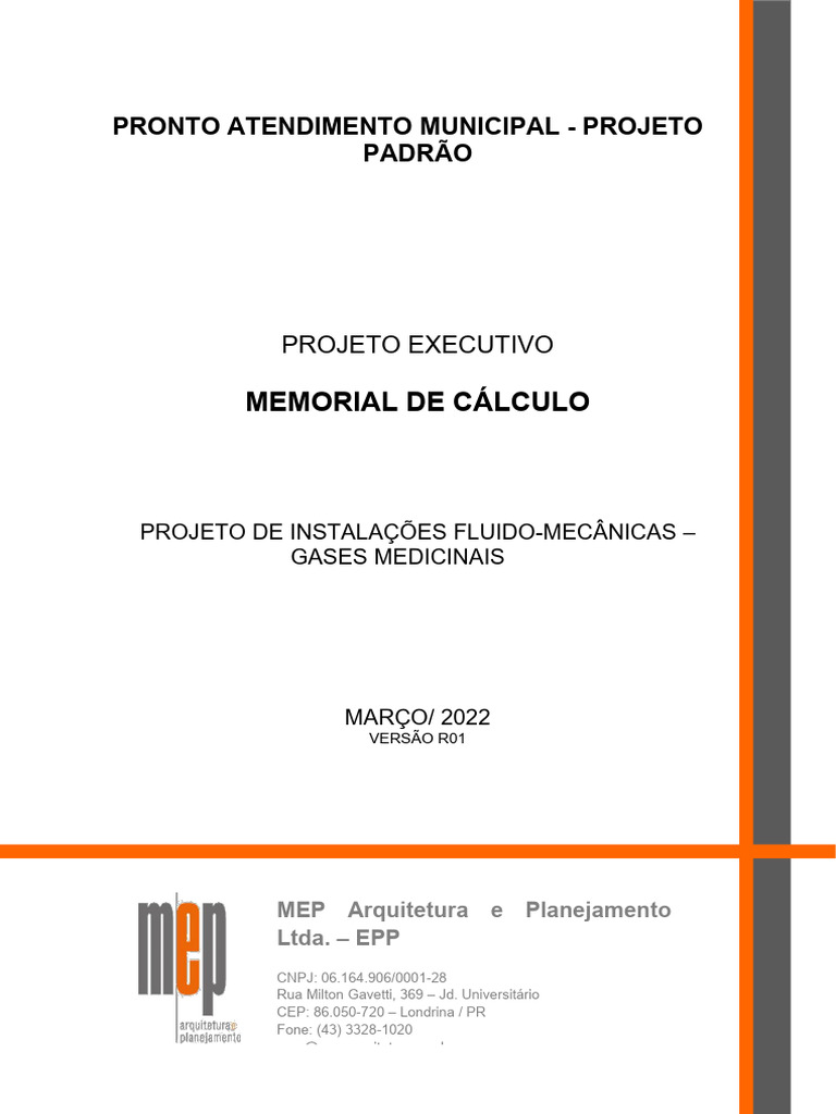 Cálculo de Gases Medicinais em PAM | PDF | Gases