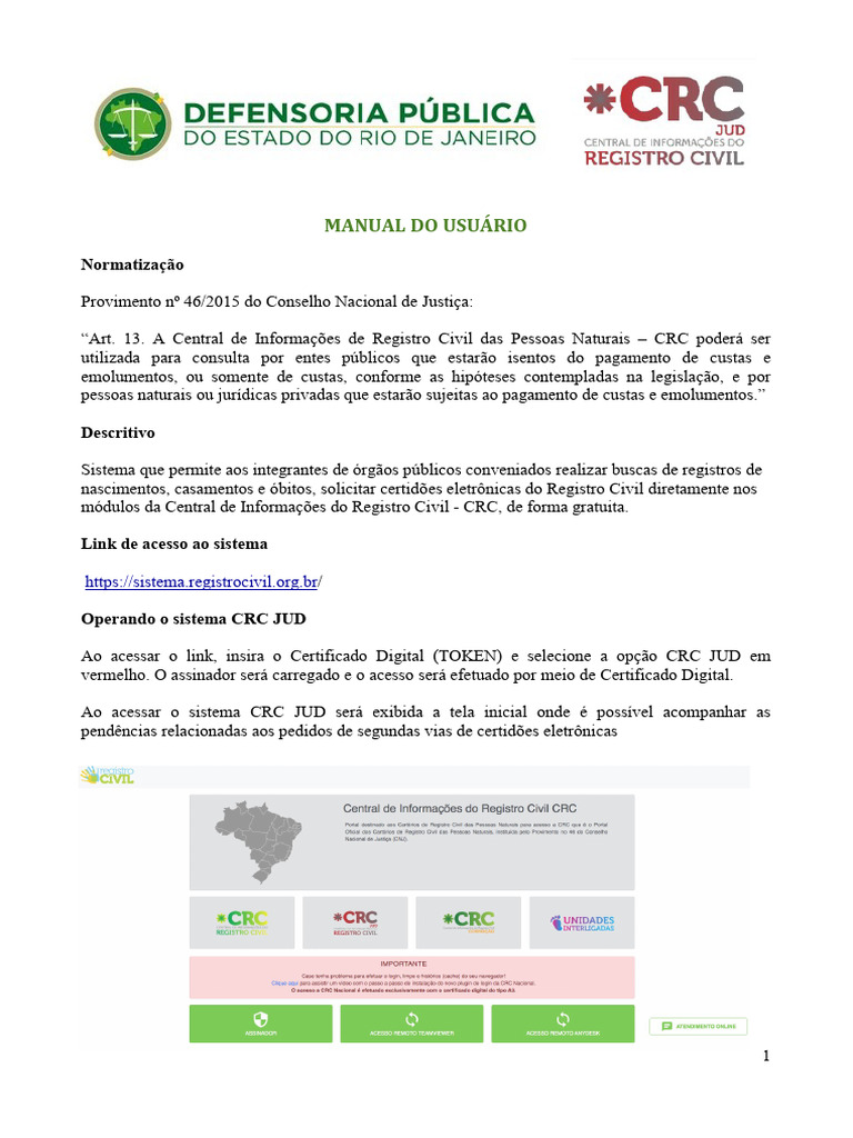 Manual do Usuário - CRC-JUD - versão 02 | PDF | Certificado de chave pública