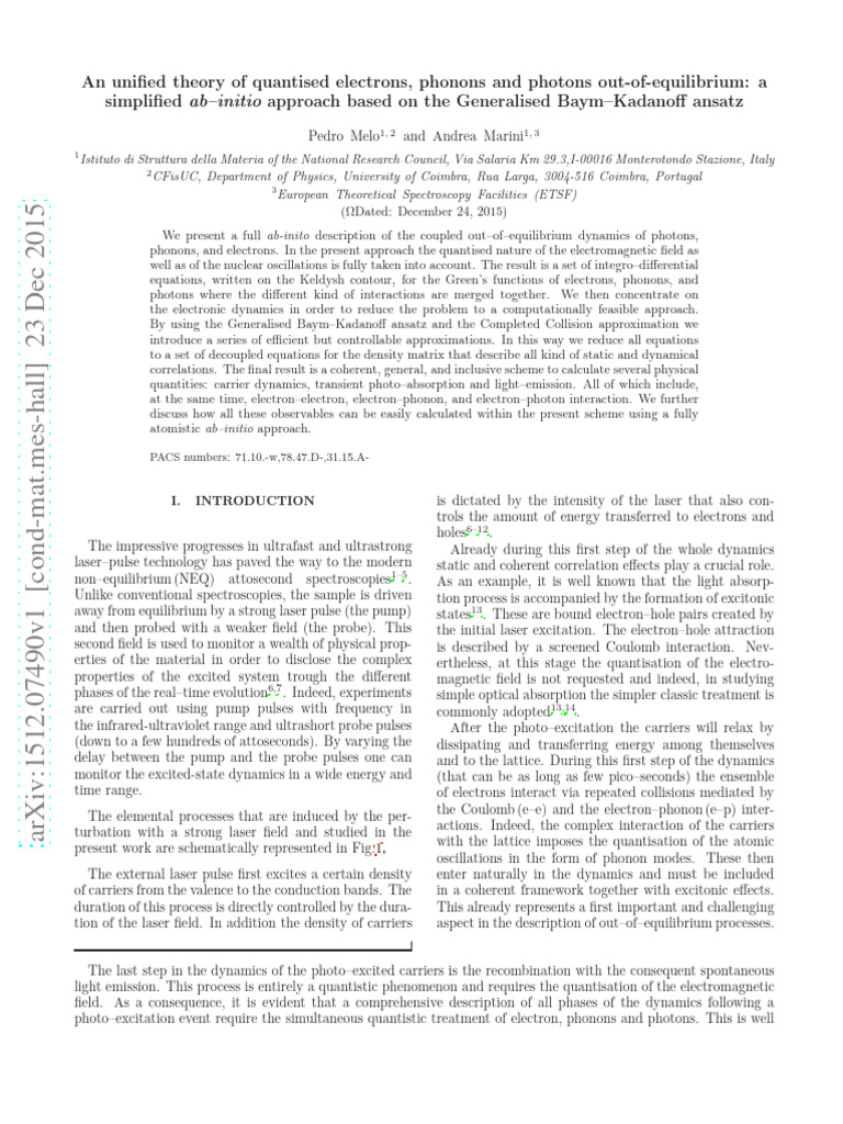Unified Theory of Quantised Electron | PDF | Density Functional Theory ...