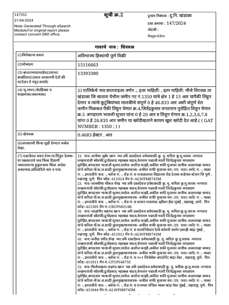 Shirwal 1 | PDF
