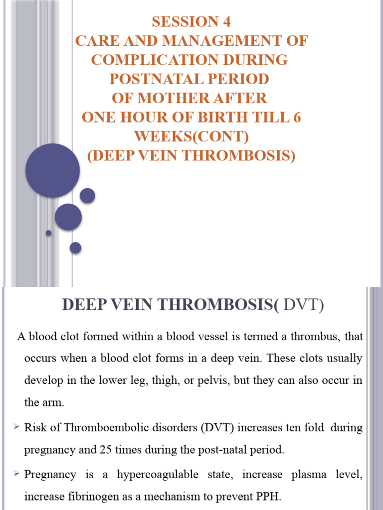 Deep Vein Thrombosis During PNC | PDF | Thrombosis | Vein