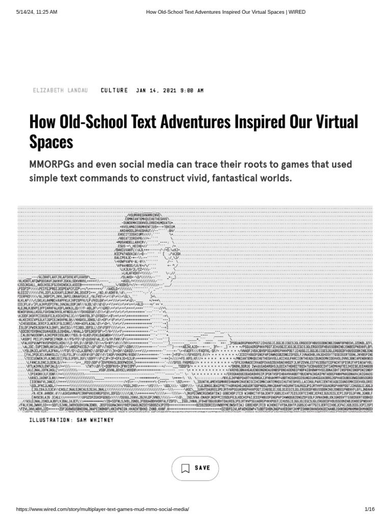 How Old-School Text Adventures Inspired Our Virtual Spaces - WIRED ...