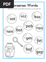 Snowman Nonsense Real Words | PDF