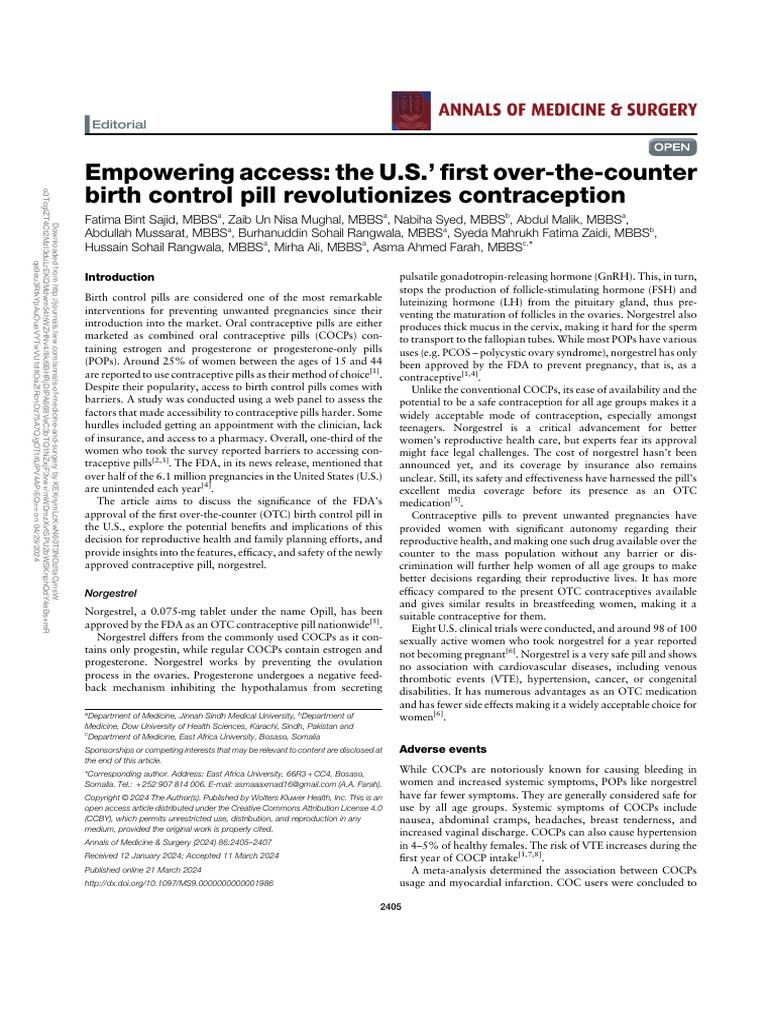 Nor Gest | Download Free PDF | Combined Oral Contraceptive Pill | Birth ...