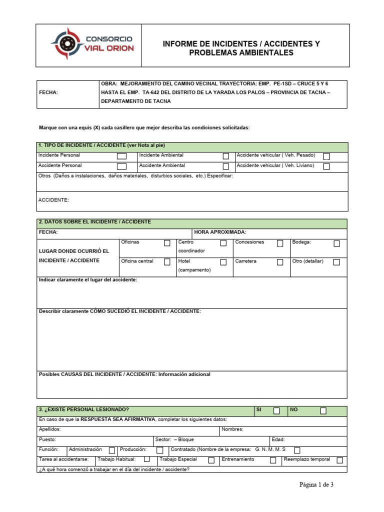 Formato Informe Ambiental | PDF