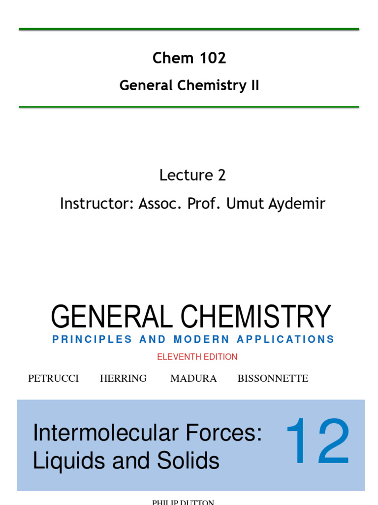 Lecture 2 | PDF | Intermolecular Force | Chemical Bond