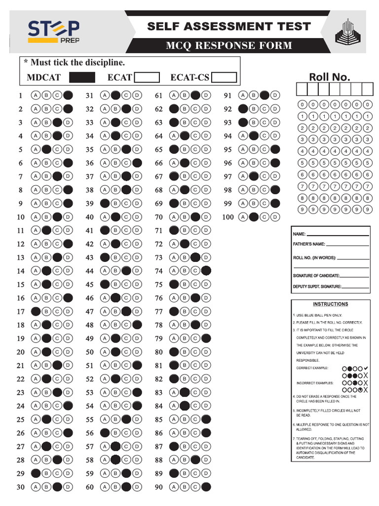 Computer Sheet Self-Assessment Test (ANSWER KEY) | PDF
