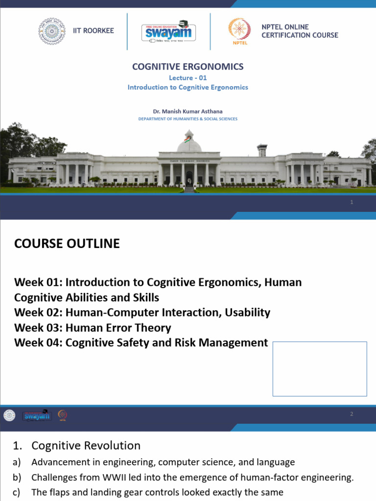 Introduction to Cognitive Ergonomics | PDF | Cognition | Human Factors ...