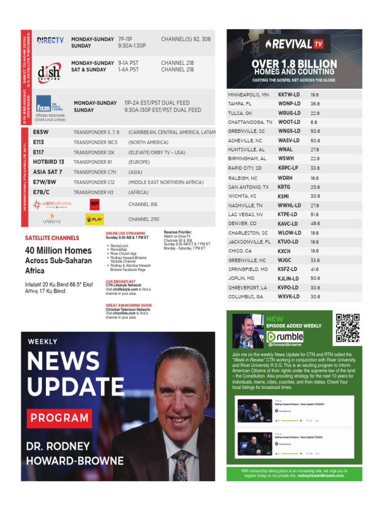 RevivalTV Distribution - Drs. Rodney & Adonica Howard-Browne | PDF ...
