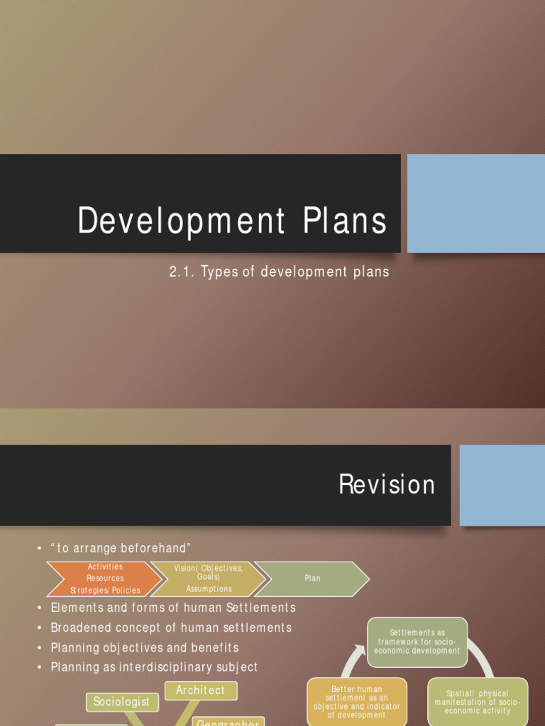 2.1. Types of Development Plans | PDF | Theory | Policy