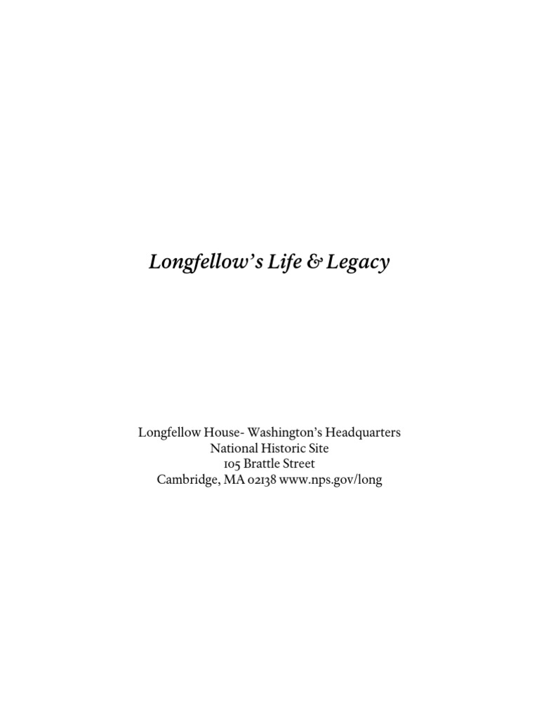 Longfellow's Life and Literary Legacy | PDF