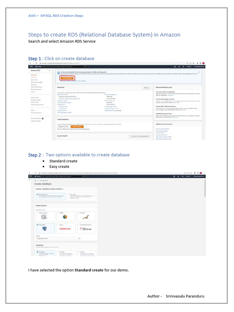 AWS RDS | PDF | My Sql | Data Management