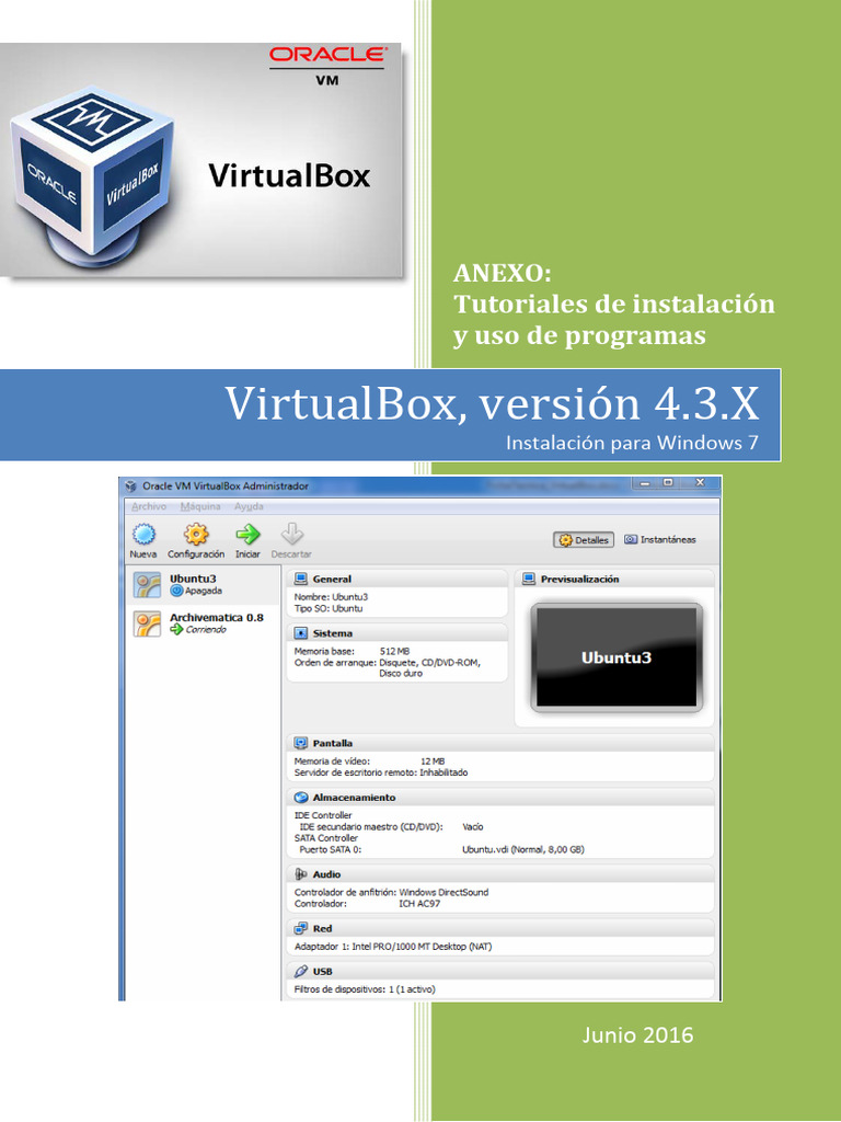 1.1a2 Tutorial VirtualBox | PDF | Archivo de computadora | Ventana (informática)