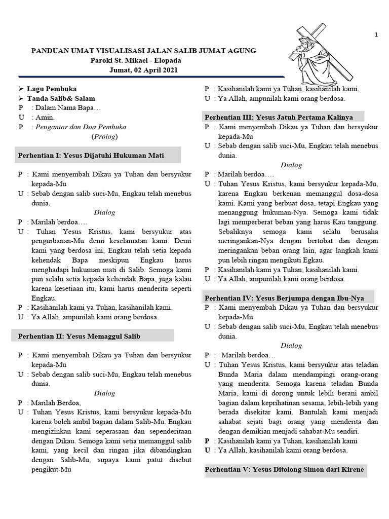 Panduan Umat Visualisasi Jalan Salib Fix | PDF