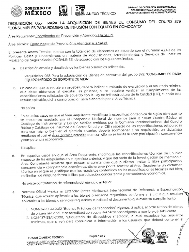 5. FOCON 03 ANEXO TECNICO | PDF