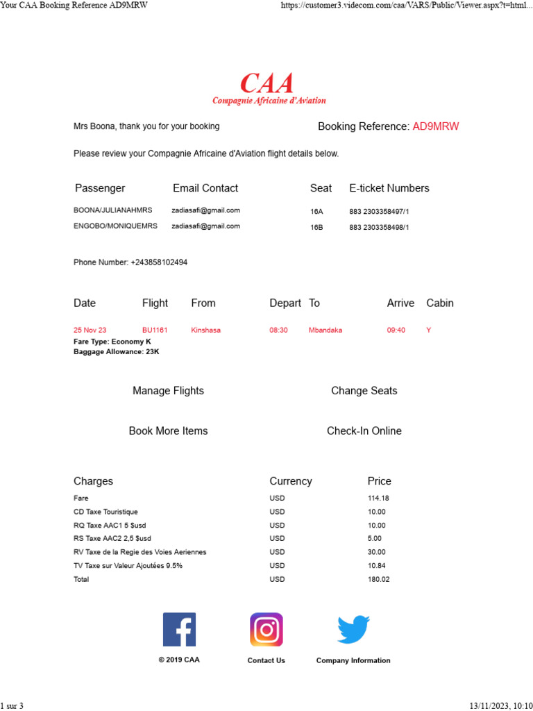 Billet Julianah 2 Pax | PDF | Airlines | Civil Aviation