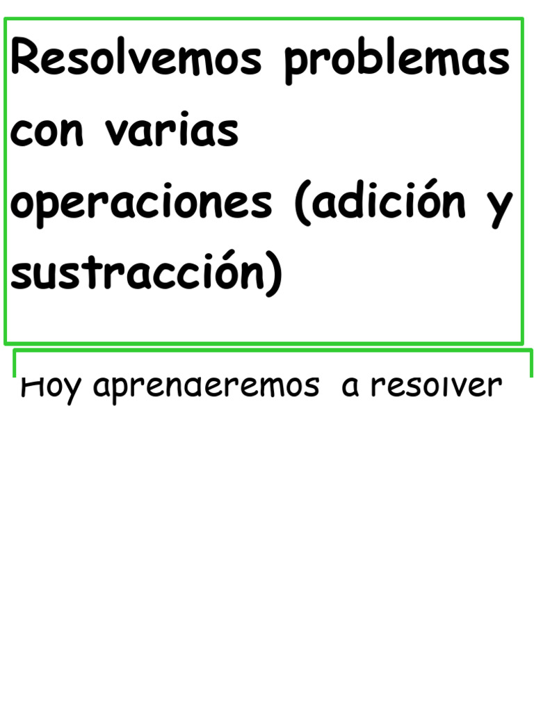 Resolver problemas con operaciones básicas | PDF | Relaciones ...