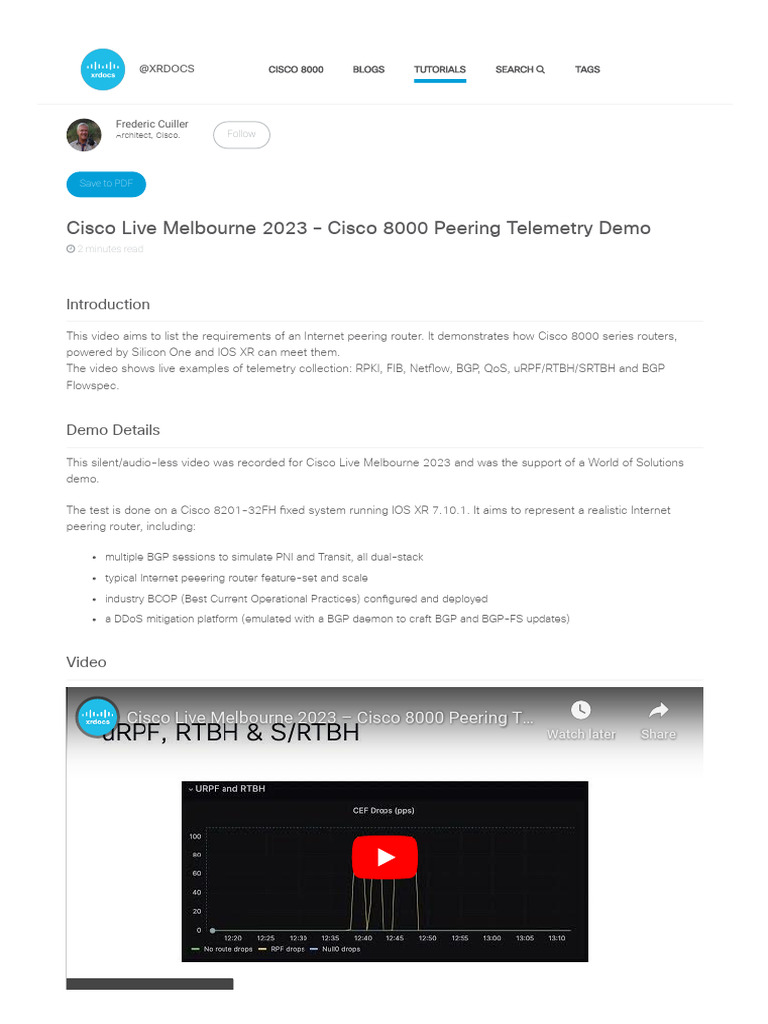 Cisco 8000 Peering Telemetry Guide | PDF | Data Transmission | Computer Network