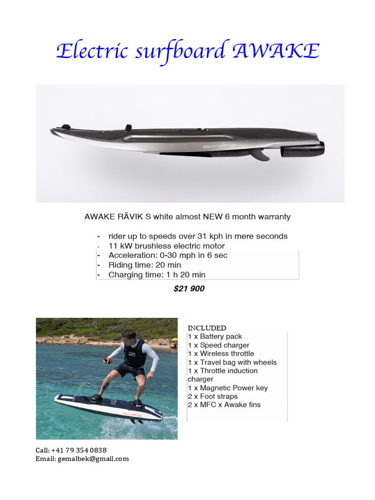 Electric surfboards AWAKE | PDF