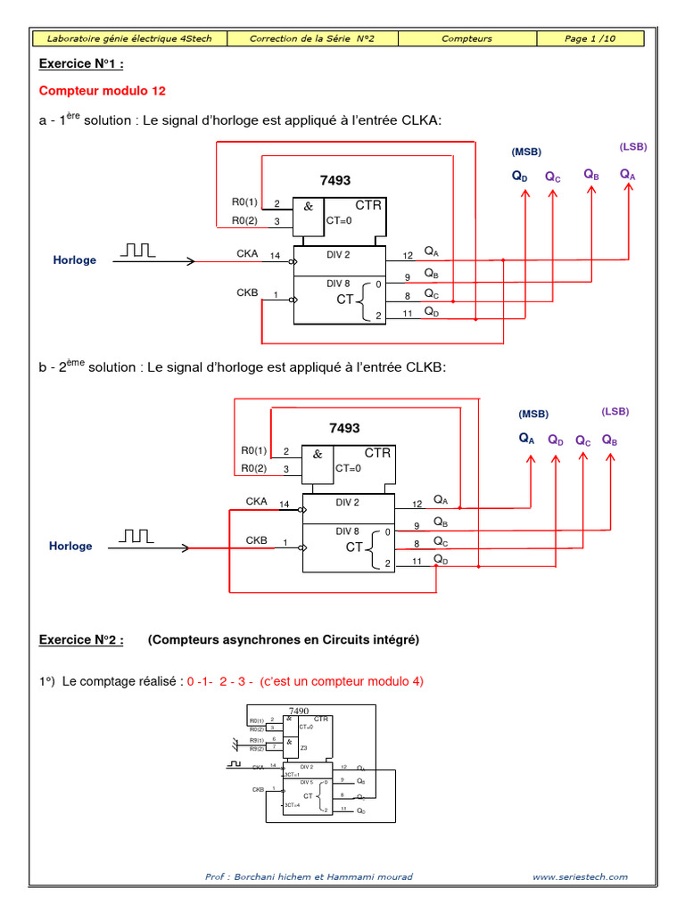 Correction Série N°2 : Compteurs Électriques | PDF | Électronique ...