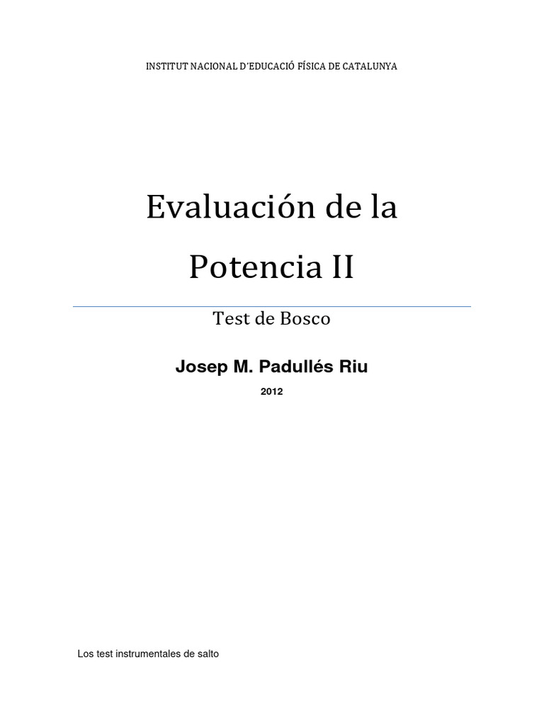 Evaluacion_de_la_potencia_Test_de_Bosco | PDF | Músculo | Electromiografia