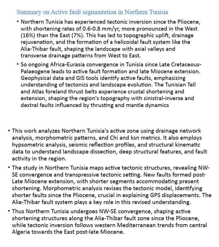 Gaidi Et Al 2020 Active Fault Segmentation in Northern Tunisia - Very Important for Introduction ...