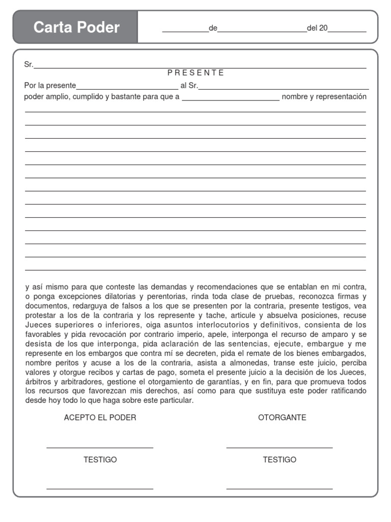 Carta Poder | PDF
