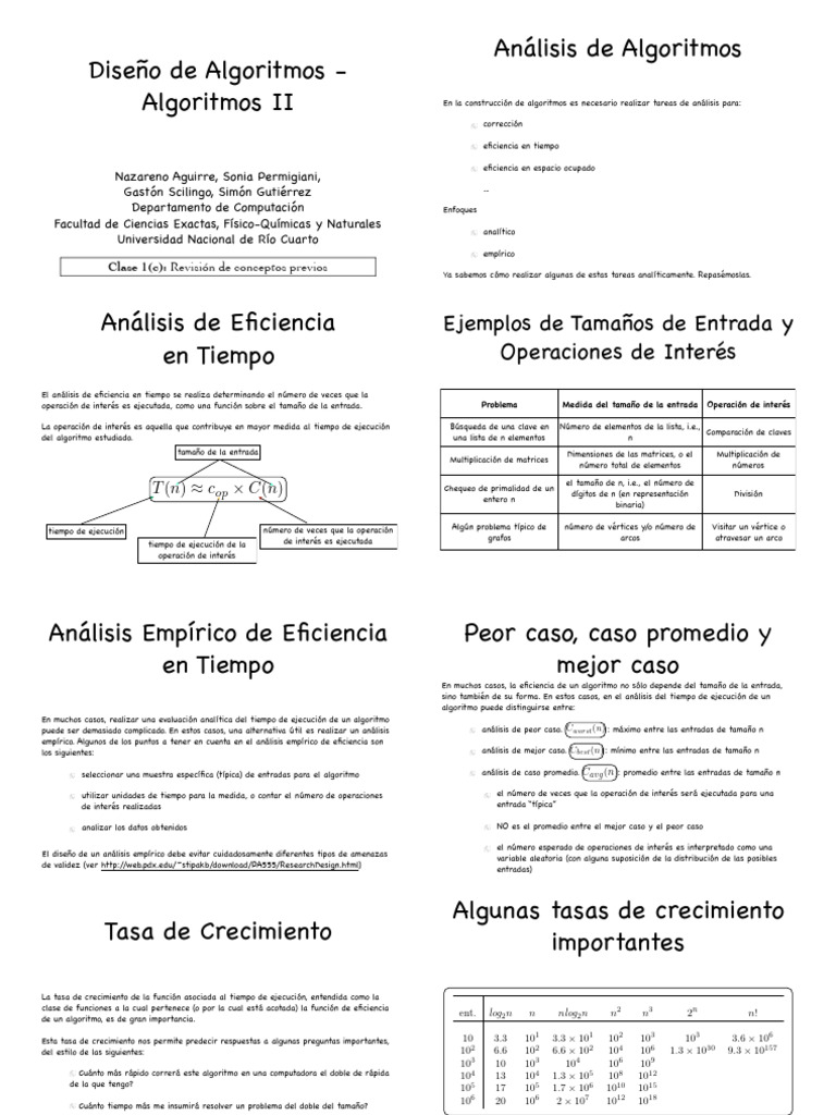 Notas 01c Disenho de Algoritmos 2017 | PDF | Algoritmos | Programa de computadora