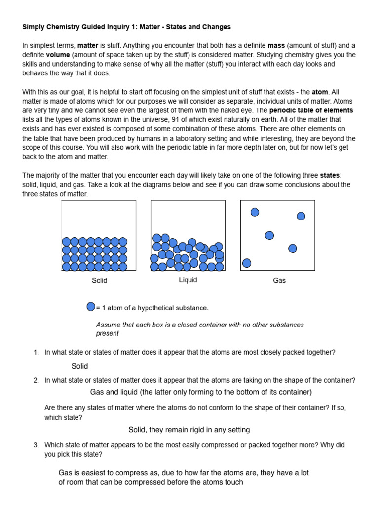 Matter States & Changes | PDF | Phase (Matter) | Matter