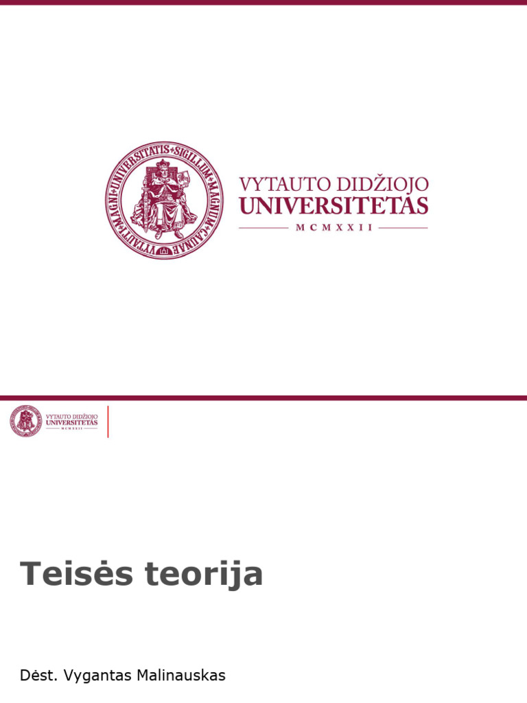 VM - Teises Teorija - Ivadas | PDF