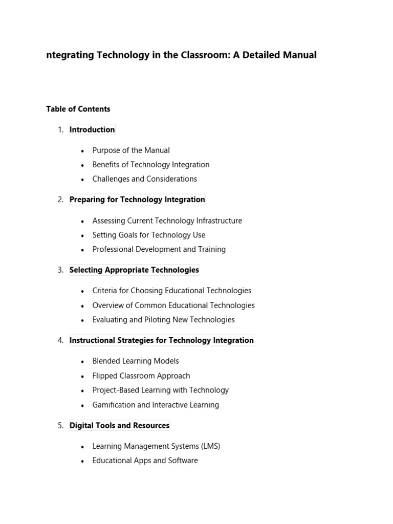 Integrating Technology in The Classroom | Download Free PDF | Educational Technology | Cognition