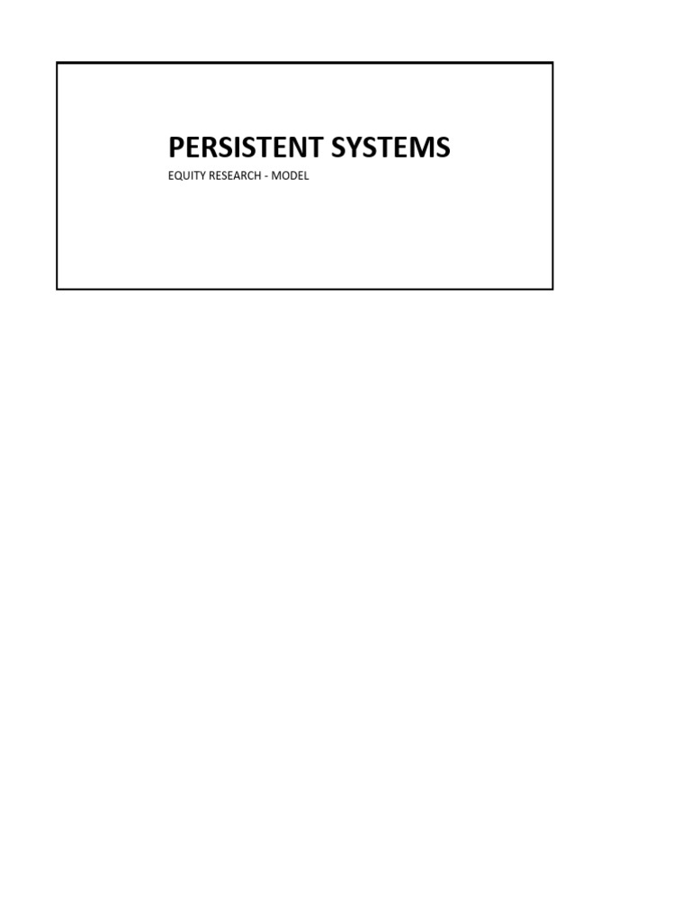 Persistent Systems Equity Research Model | PDF | Equity (Finance ...