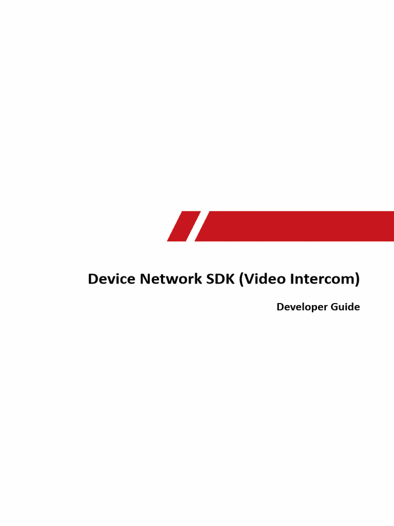 Device Network SDK (Video Intercom) - Developer Guide - V6.1.7.X - 20230330 | PDF | Damages ...