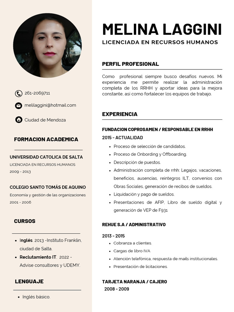 CV Melina Laggini | PDF