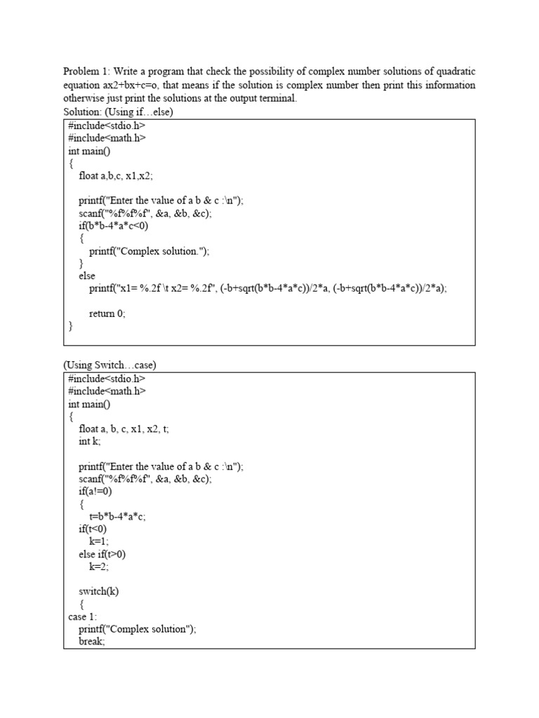 C Problems Pdf Computer Science Computing 