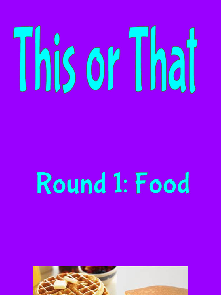 This or That | PDF