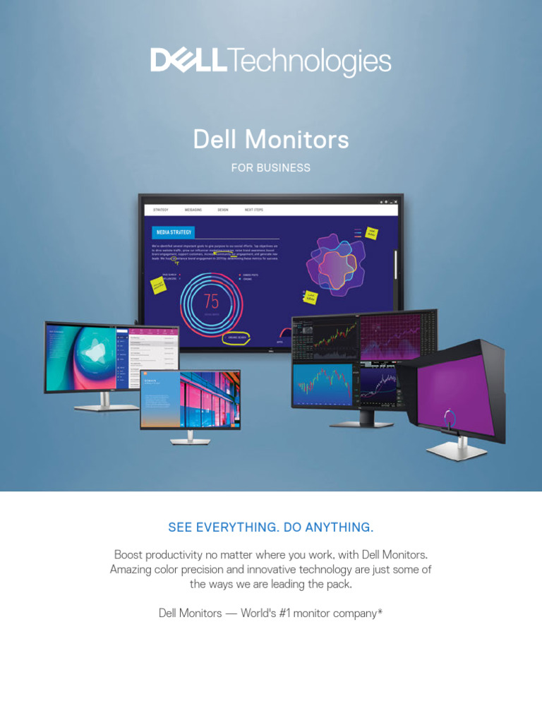 Dell Monitors Family Brochure - Commercial | PDF | Computer Monitor | Usb