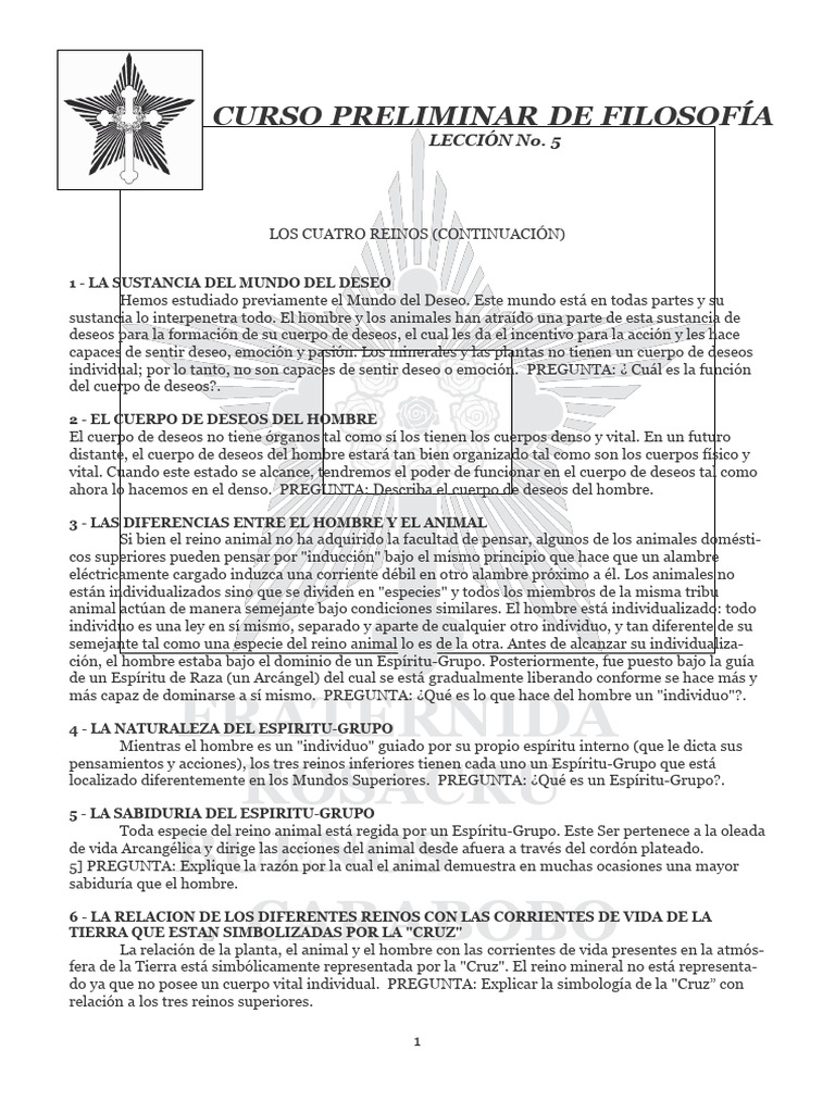 CURSO PRELIMINAR LECCION 5 | PDF