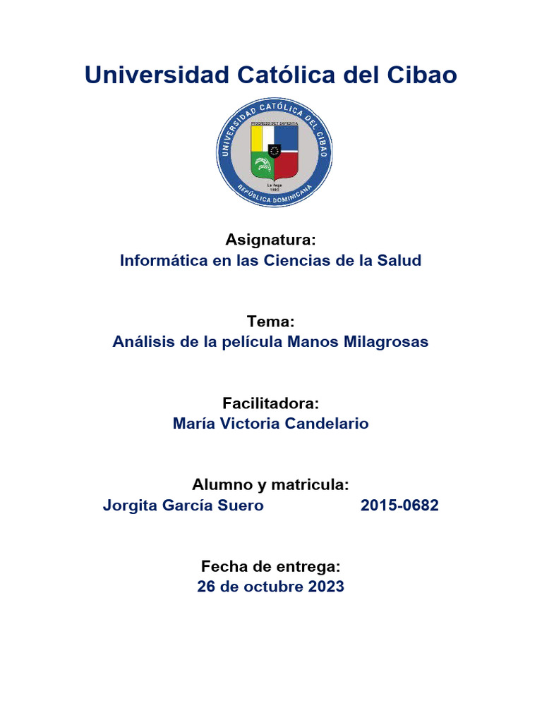 Análisis de "Manos Milagrosas" | PDF