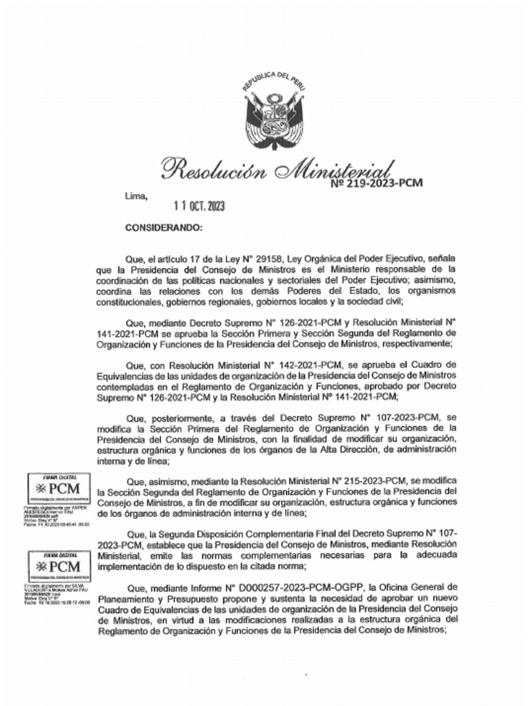 RM # 219-2023-PCM | PDF