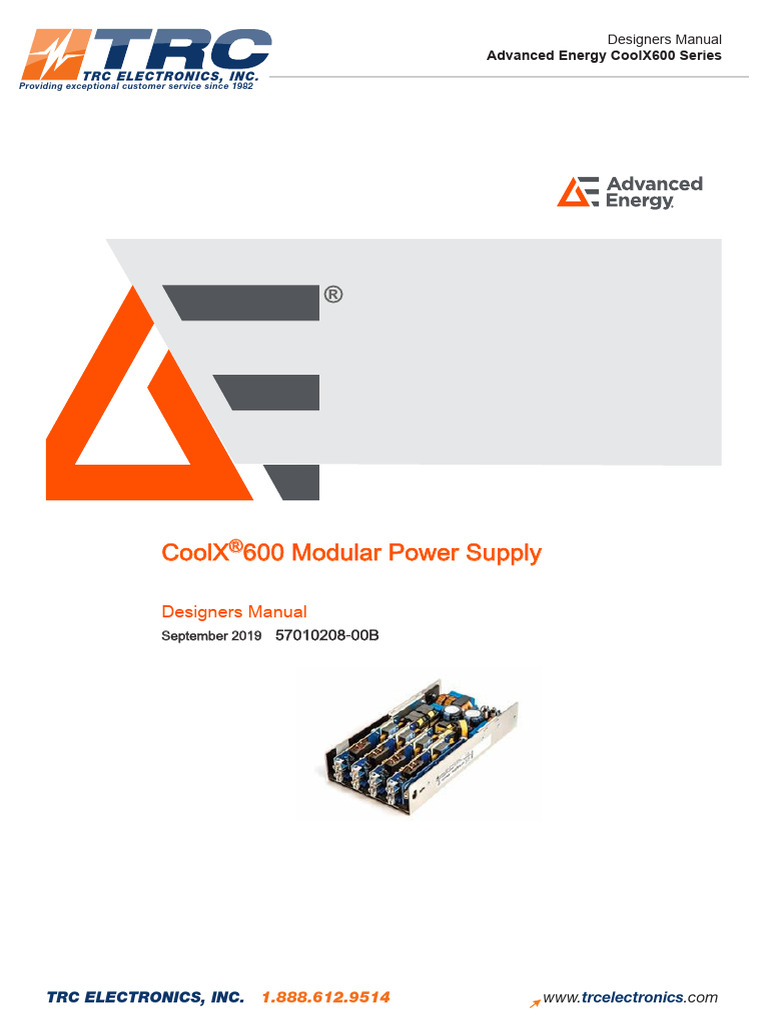 Advanced Energy Coolx 600 Series | PDF | Power Supply | Electromagnetic ...