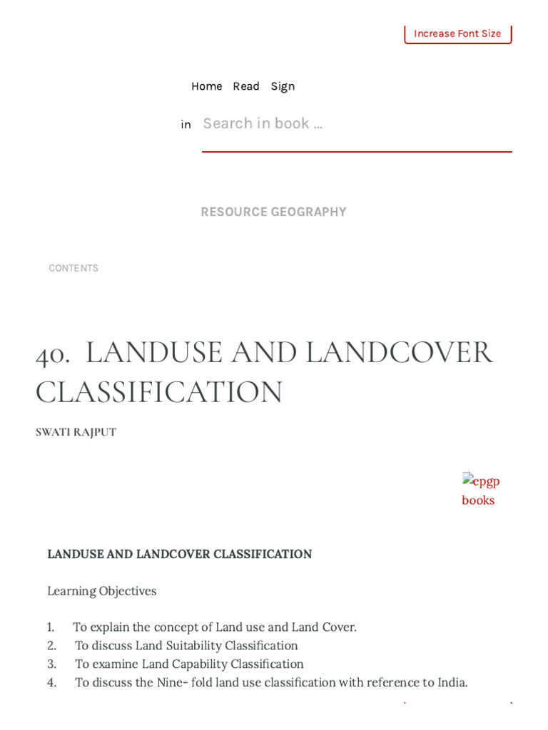 LANDUSE AND LANDCOVER CLASSIFICATION - Resource Geography | PDF ...