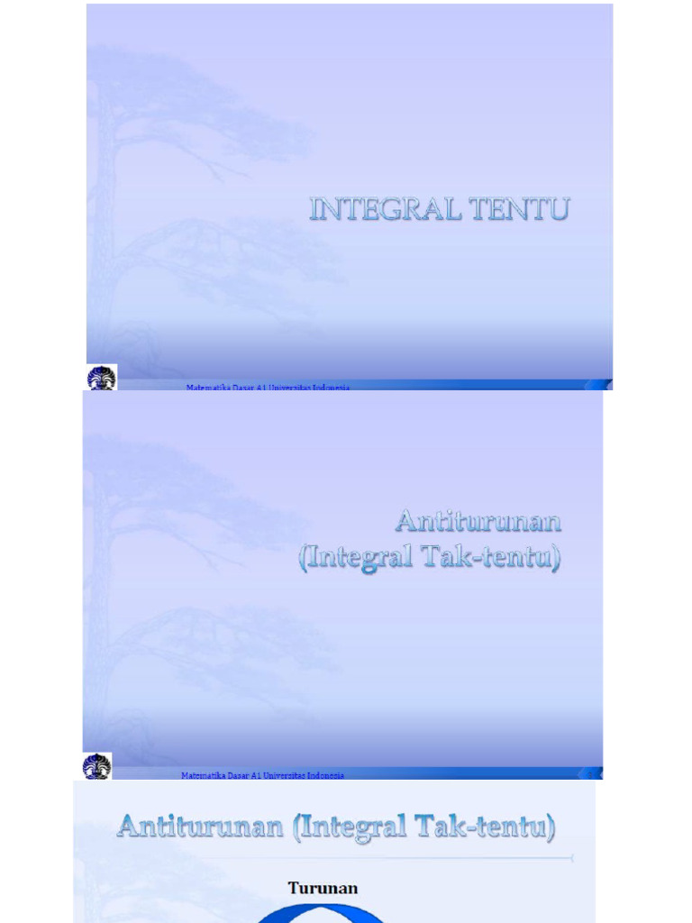 Kalkulus 1 - Temu 9 Dan 10 Integral - 2023 | PDF