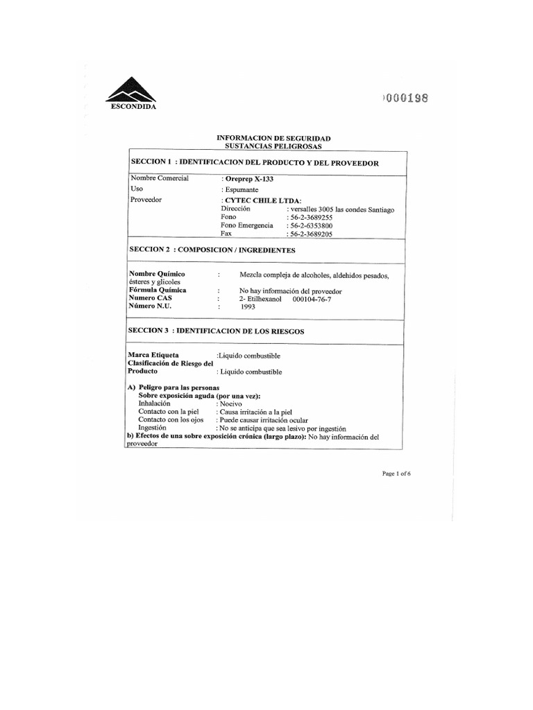 Anexo3 - Hoja OX-133 | PDF