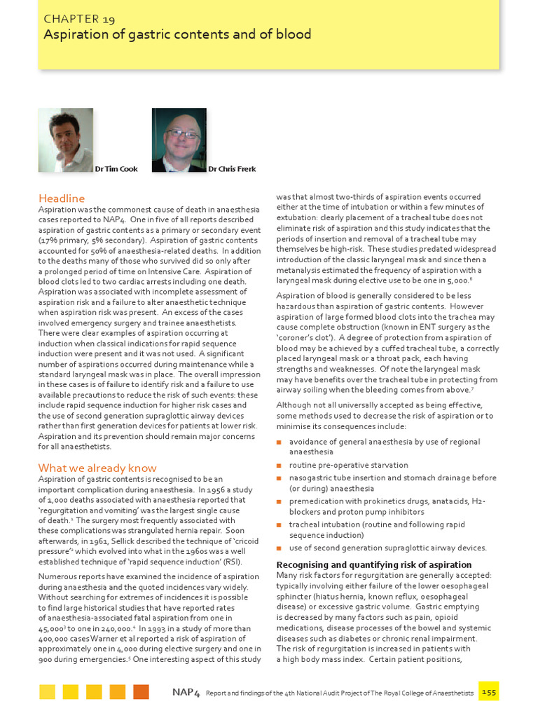 NAP4 Full Report Aspiración | PDF | Anesthesia | Clinical Medicine