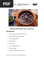 Feijoada para 70 Pessoas | PDF