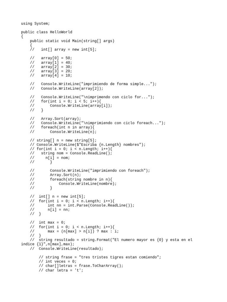 Vectores y funciones parametros | PDF | Cadena (informática) | Datos de computadora