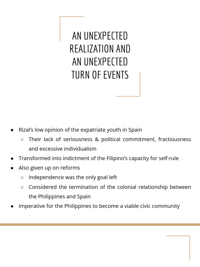 An Unexpected Realization and An Unexpected Turn of Events | PDF | Philippines | Social Contract