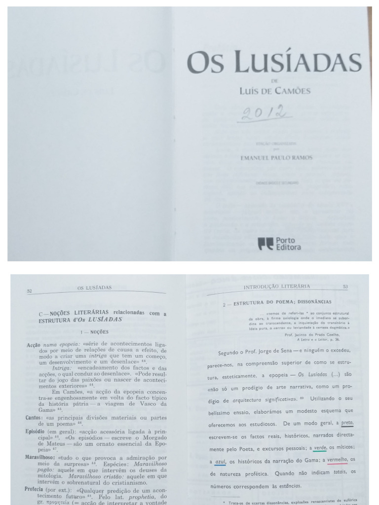 Os Lusiadas Canto III Esquema | PDF